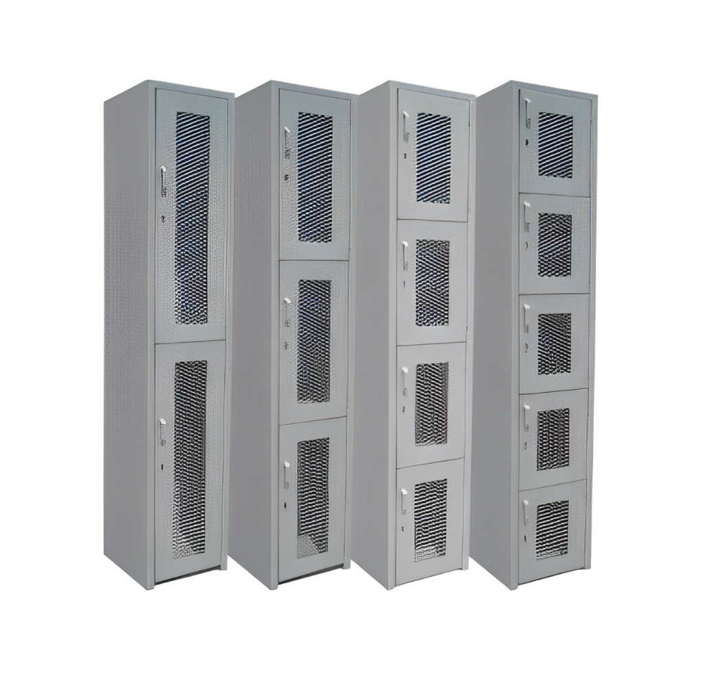 LOCKER METALICO CON PUERTA DE MALLA – Muebles Coem