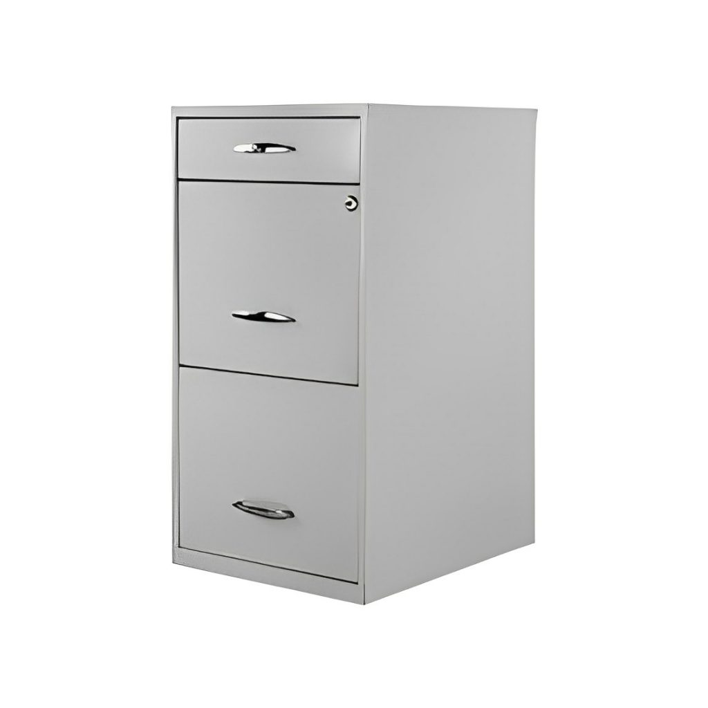 Archivero Metálico Tres Gavetas color Blanco – Muebles Coem